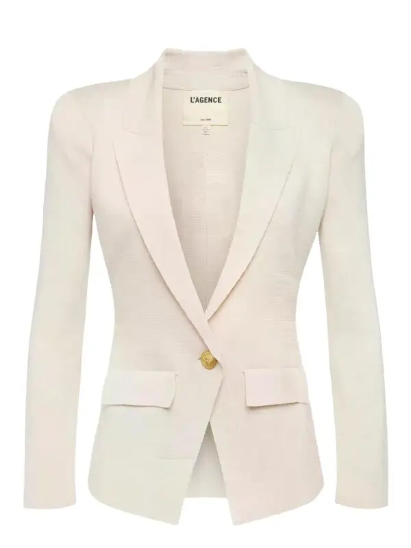 L'Agence Chamberlain Notched Single-breasted Jacket - Neutrals