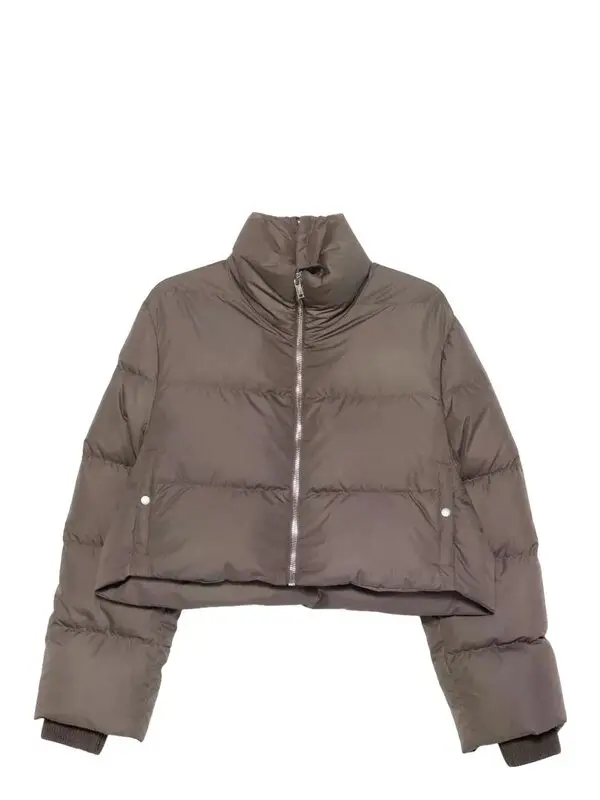 MONCLER + RICK OWENS Cropped Puffer Jacket - Brown