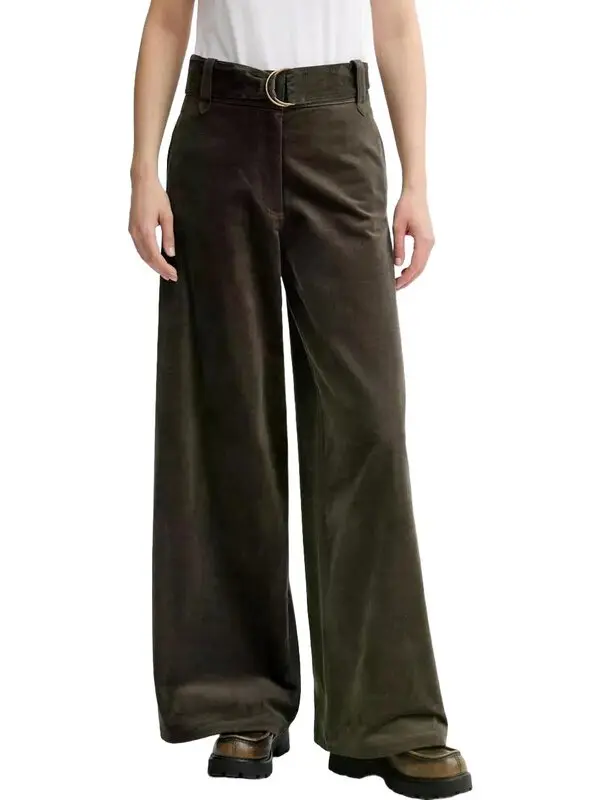 SESSUN Buckle-fastening Wide Leg Pants - Green
