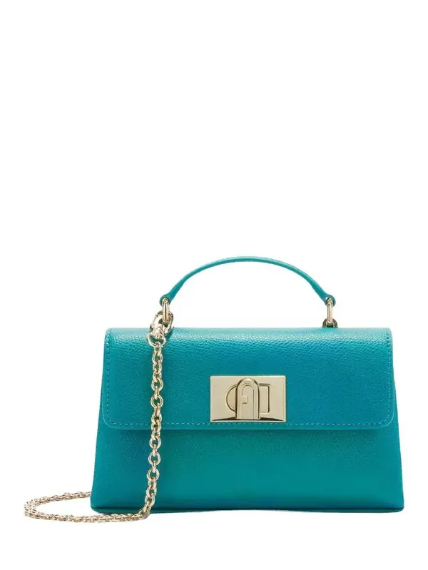 Furla Grained Printed Mini Bag - Blue