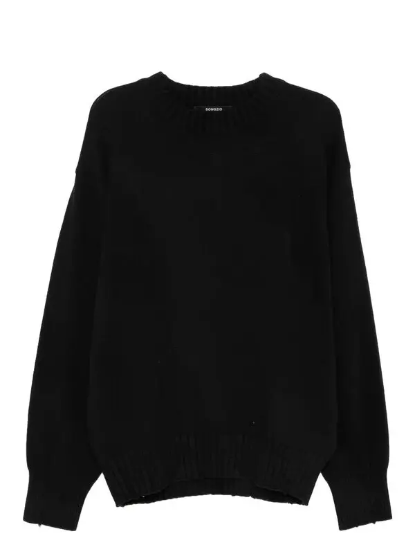 SONGZIO Graphic-embroidered Sweater - Black