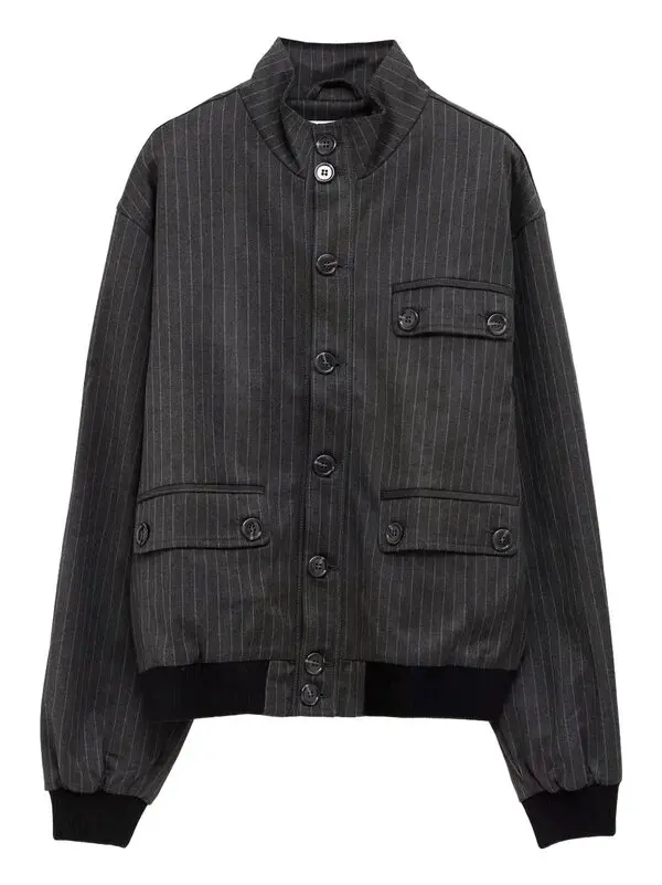 Gimaguas Daniel Pinstripe Pocket Jacket - Grey