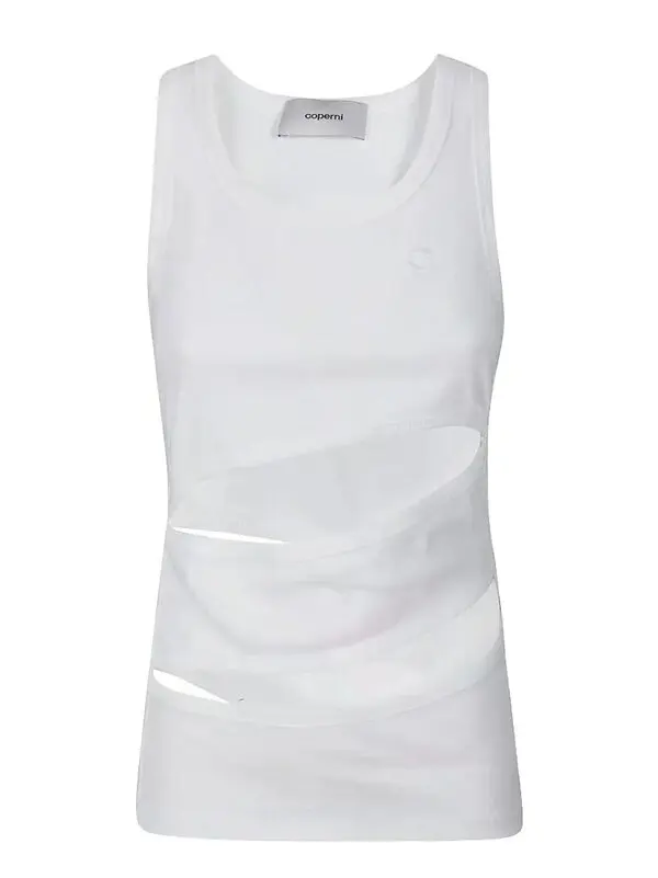 Coperni Cut-out Spiral Top - White