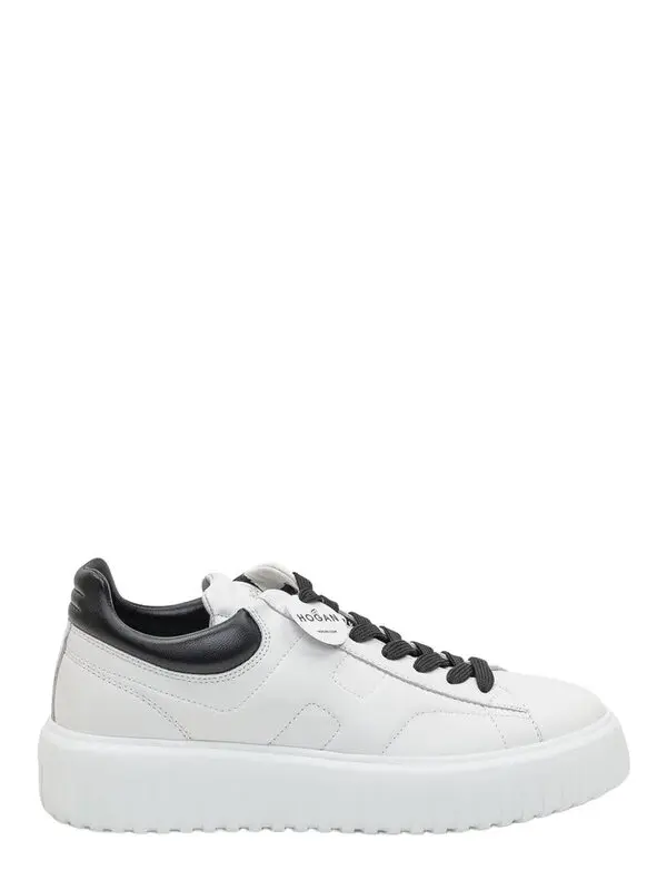 Hogan H-stripes Leather Sneakers - Black
