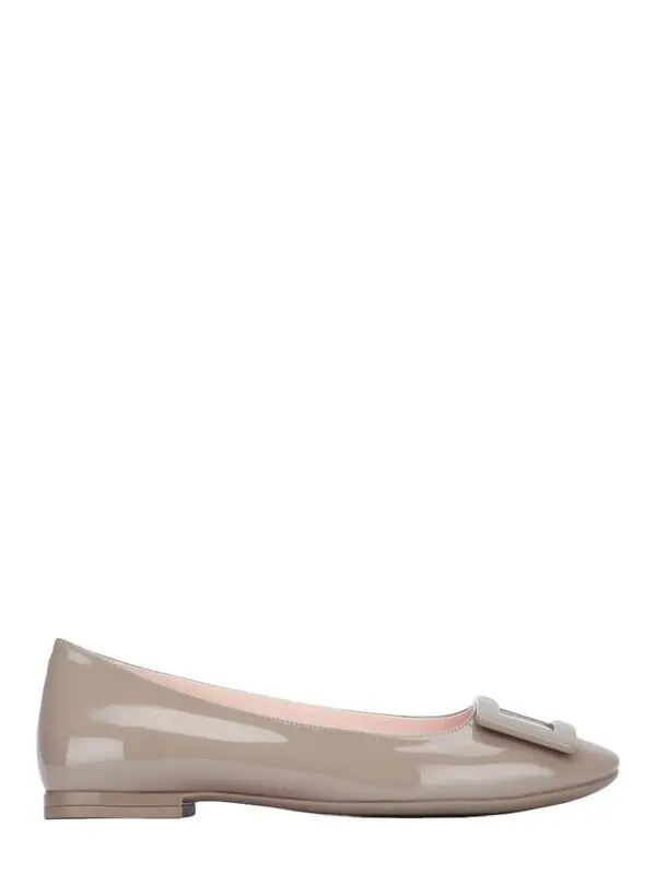 ROGER VIVIER Roundy Lacq Ball Flat - Daino
