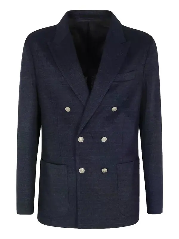 Eleventy Double-breasted Blazer - Blue