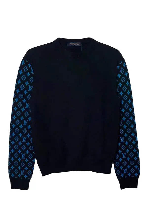 LOUIS VUITTON Monogram Cashmere Sweater - Black
