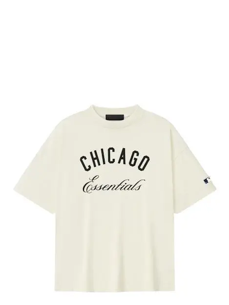 Fear Of God Essentials White Sox 90's Tee Shirt - Cream White