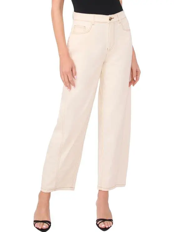 Vince Camuto Curved Seam Ankle Jeans - Antique White