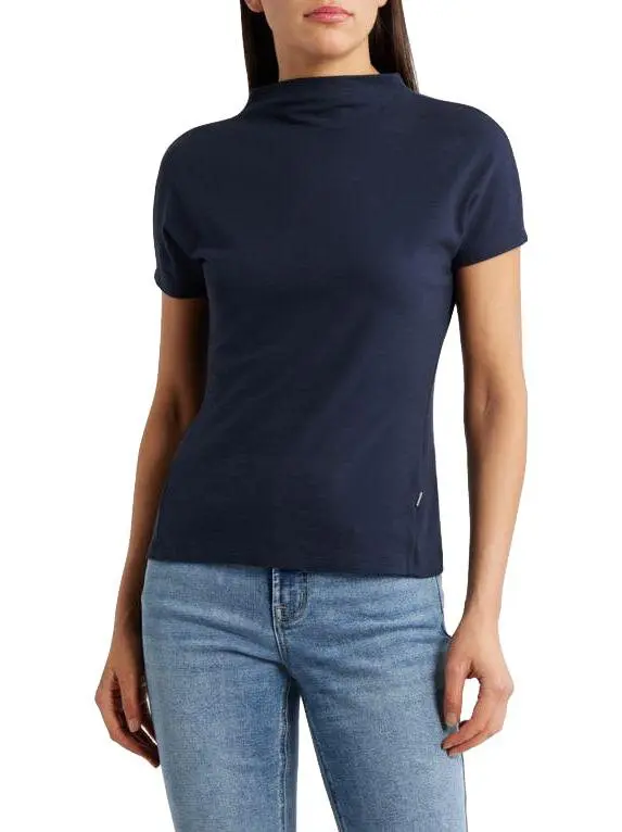 BOSS Cotton Funnel Neck T-shirt - Sky Captain