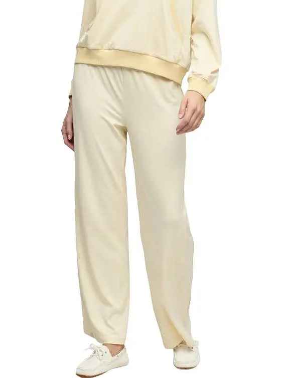 Barefoot Dreams Butterchic Piped Wide Leg Pants - Daffodil