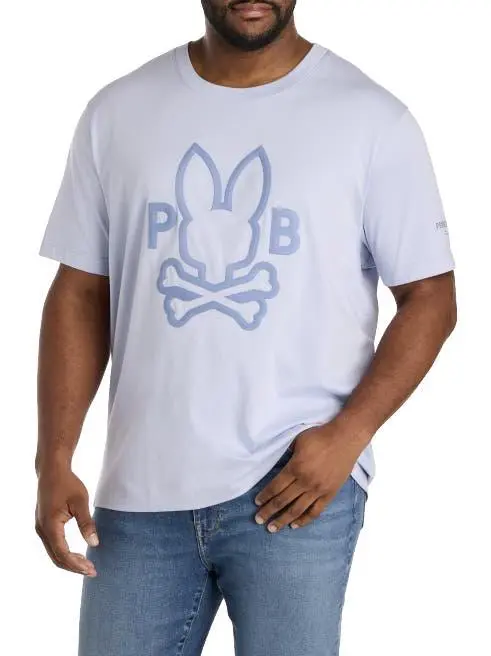 Psycho Bunny Big & Tall Chris Graphic Tee - Zen Blue