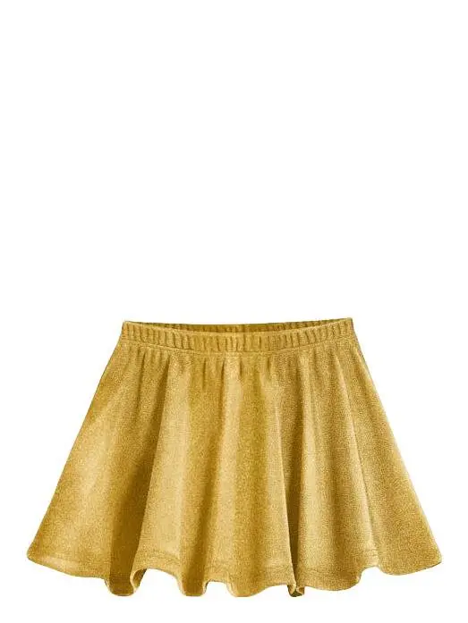 CITY THREADS Printed Circle Skirt - Gold Sparkly Shimmer