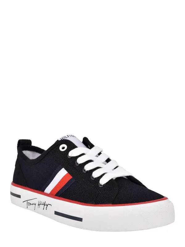Tommy Hilfiger Lace-up Sneaker - Black Canvas