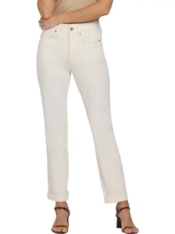 NYDJ Marilyn Triple Stitch High-waist Straight Leg Jeans - Vintage White