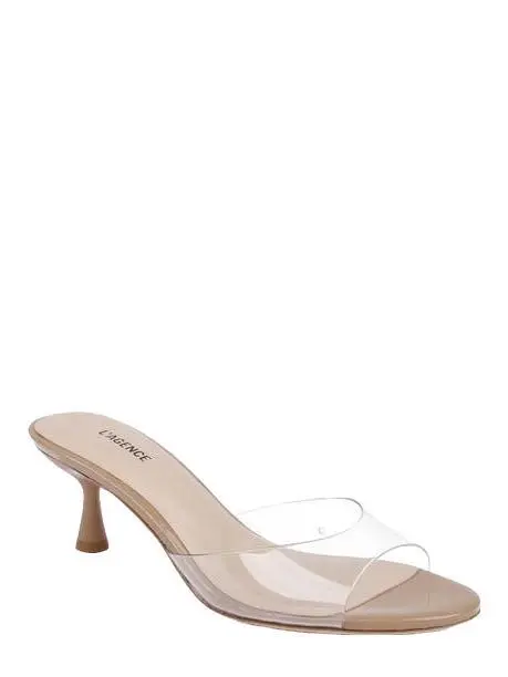 L'Agence Esther Slide Sandal - Almond Nude