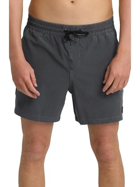 BILLABONG Every Other Day Layback Wave Washed Swim Trunks - Graystone