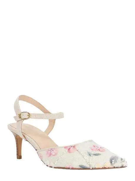 Dune London Cultivated Ankle Strap Pointed Toe Pump - Natural