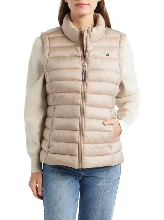 Tommy Hilfiger Quilted Packable Vest - Champagne