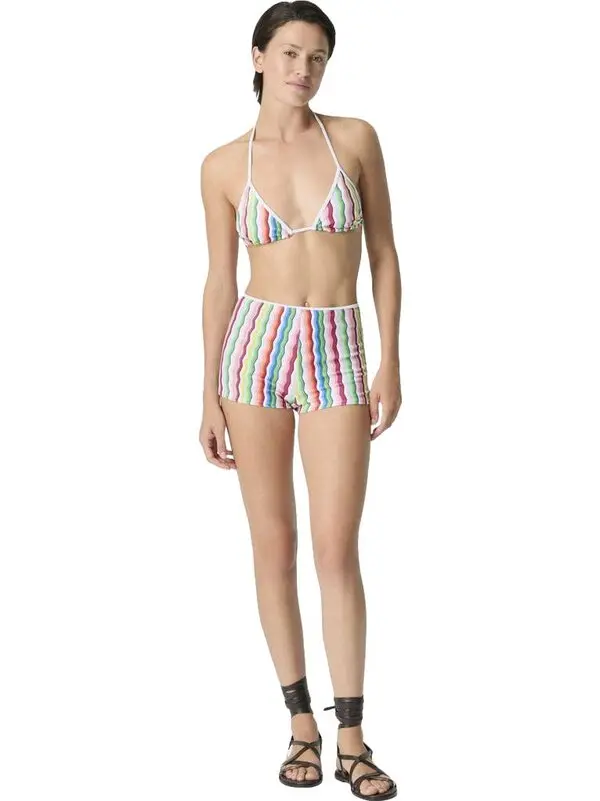 Missoni Zigzag Print Terry Cloth Hot Pants - Multicoloured