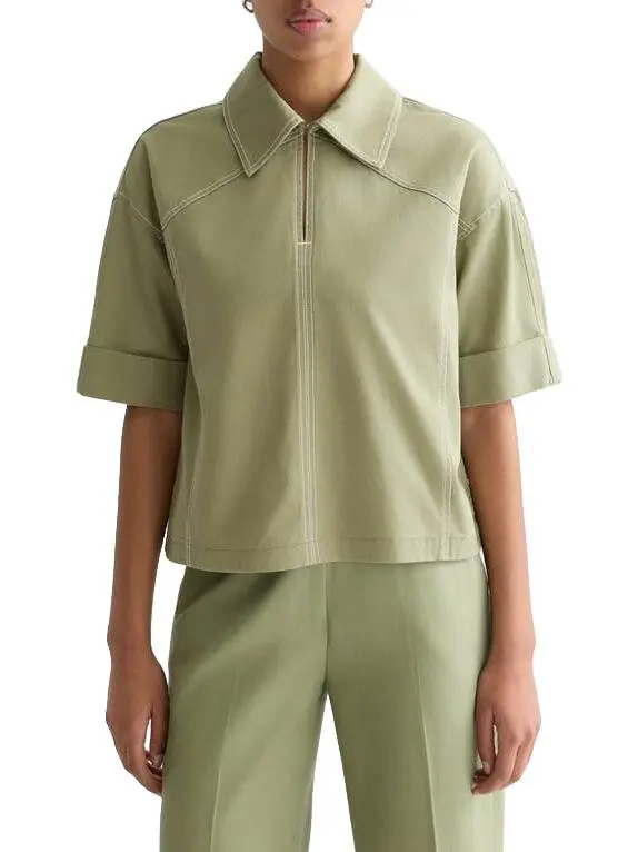 Scotch & Soda Cotton-blend Utility Shirt - Oil Green