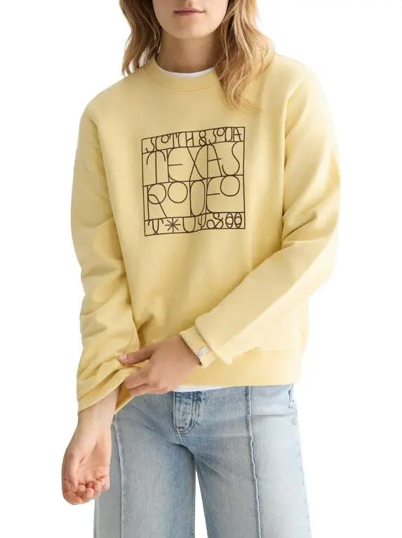 Scotch & Soda Cotton Graphic Sweatshirt - Parsnip
