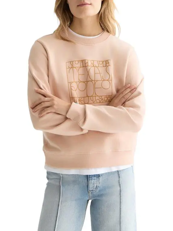 Scotch & Soda Cotton Graphic Sweatshirt - Rose Dust