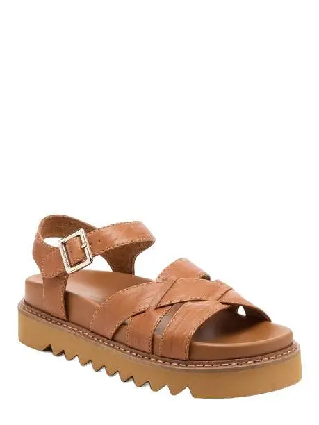 KELSI DAGGER BROOKLYN Kova Platform Sandal - Cookie Dough