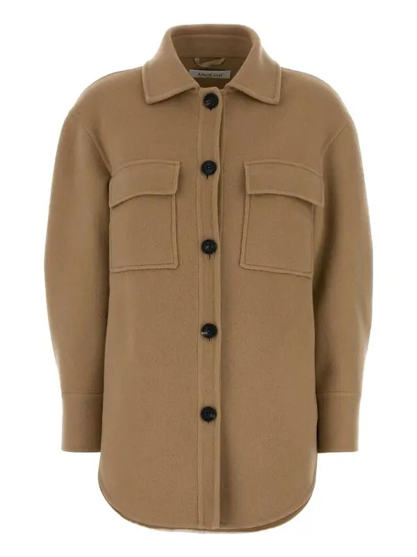 AFTERCOAT Wool-cashmere Blend Coat - Beige O Tan