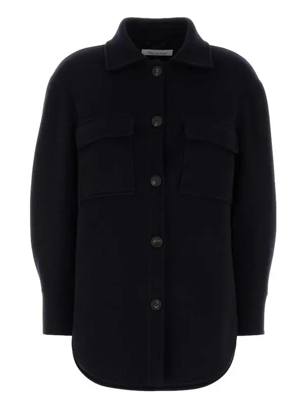 AFTERCOAT Wool-cashmere Blend Coat - Blue