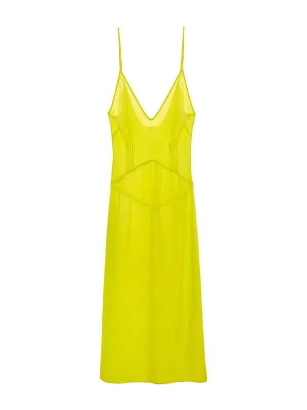 Araks Cadel Washed Silk Georgette Slip - Yellow