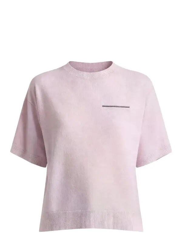 Peserico Chest-pocket Knitted T-shirt - Pink