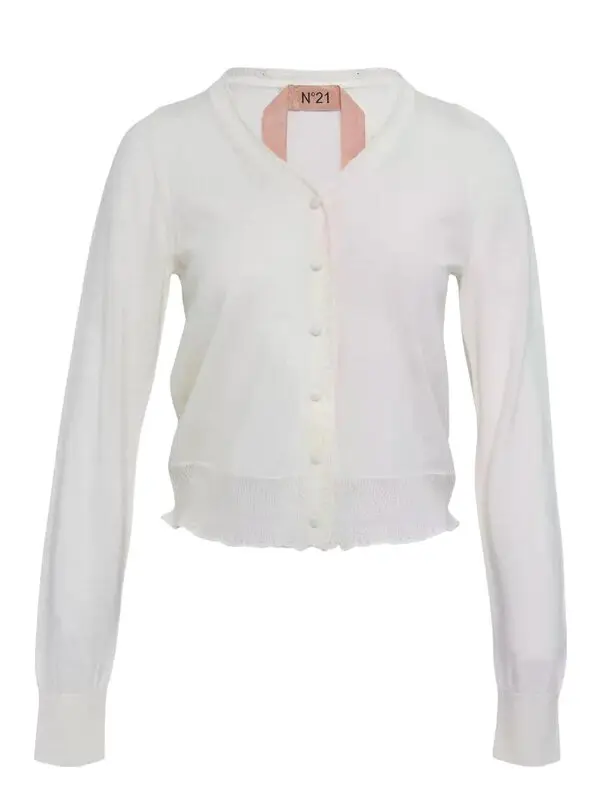 N°21 V-neck Cardigan - White