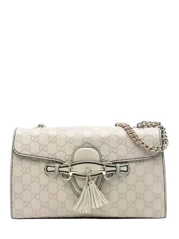 Gucci 2016-2025 Medium Sissima Emily Shoulder Bag - White