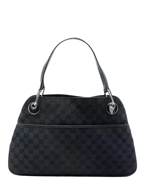 Gucci Gg Canvas Eclipse Shoulder Bag - Black