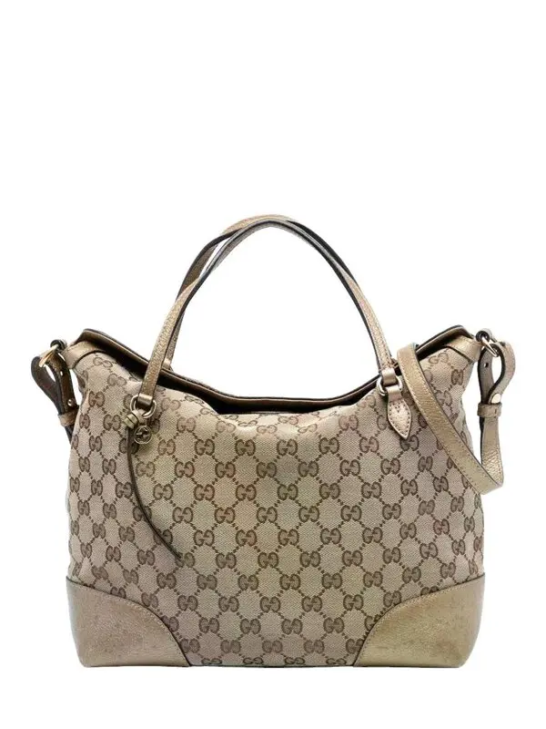 Gucci Gg Canvas Bree Satchel - Brown