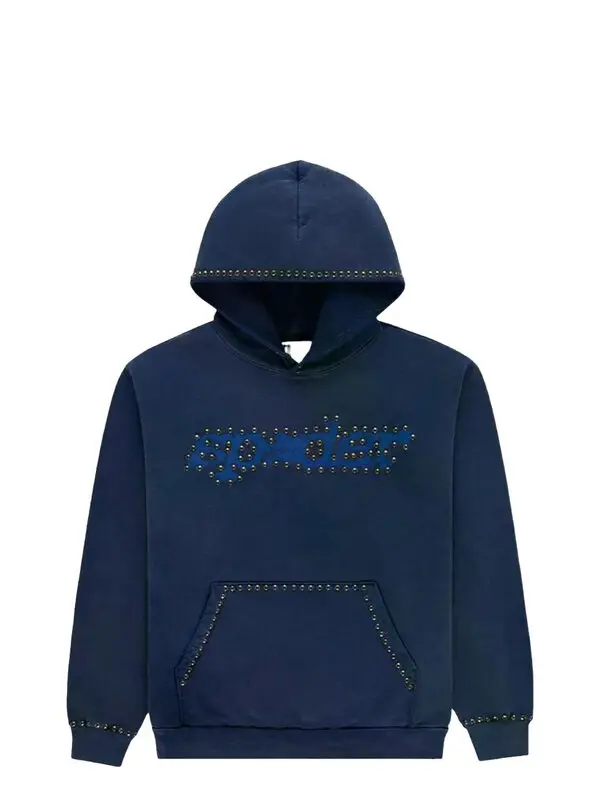 SP5DER Punk V3 Studded Hoodie - Blue