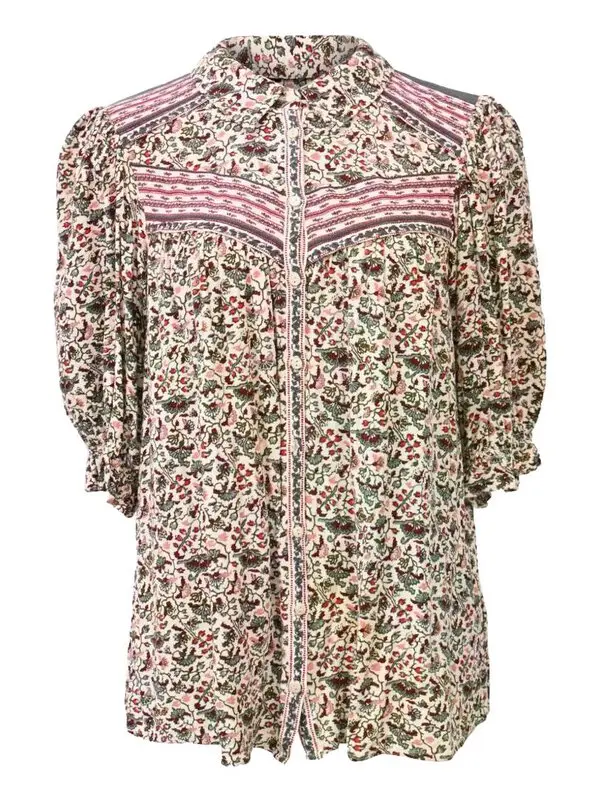 Ba&sh Floral-print Mel Blouse - Neutrals