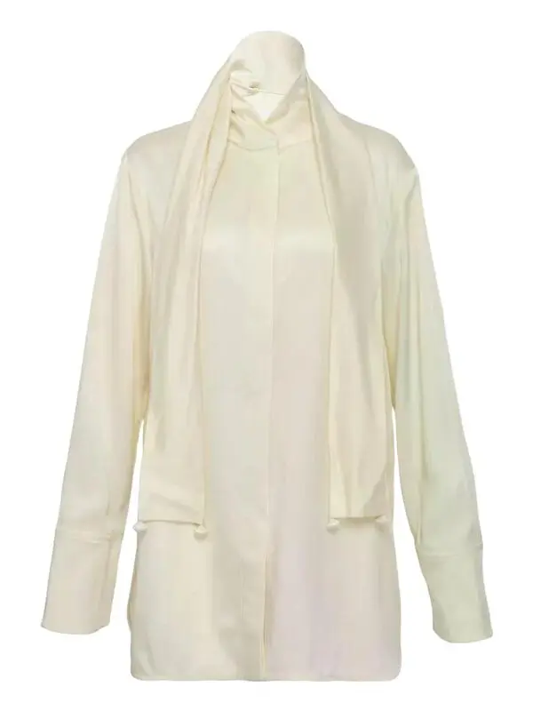 JIL SANDER Draped Blouse - Neutrals