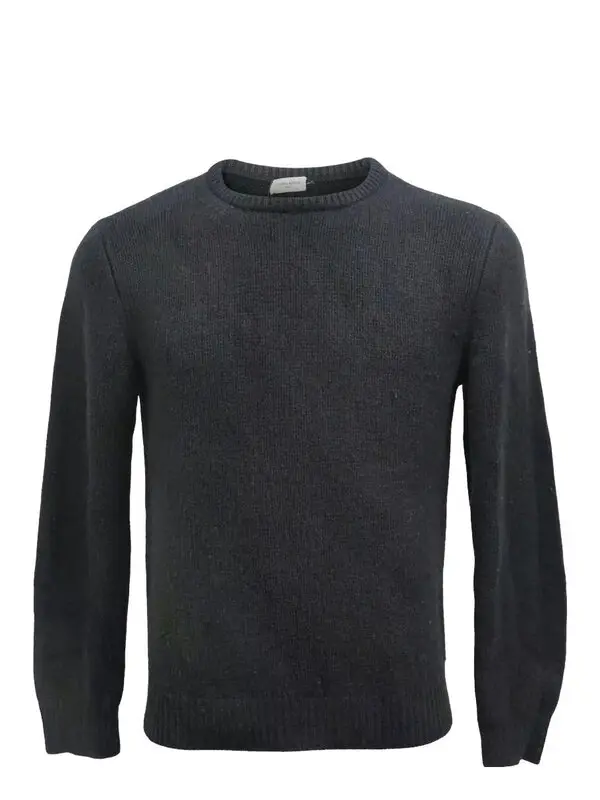 Saint Laurent Knitted Crew-neck Sweater - Black