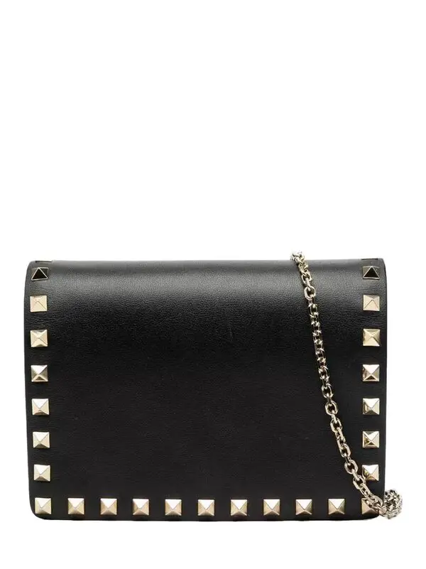 Valentino Garavani Rockstud Leather Chain Pouch - Black