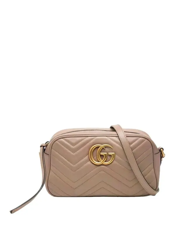 Gucci Gg Marmont Matelasse Small Crossbody Bag - Brown
