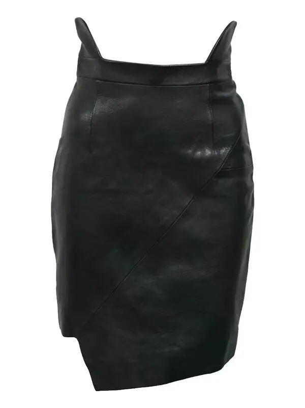 Saint Laurent High-rise Leather Mini Skirt - Black