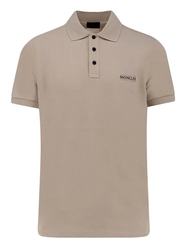 Moncler Cotton Polo Shirt - Beige