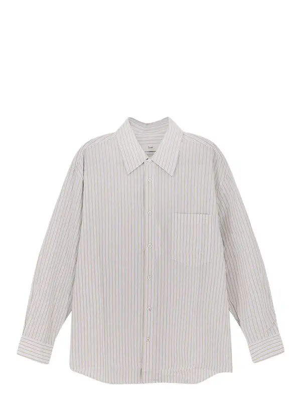 DUNST Oversized Cotton Shirt - Beige