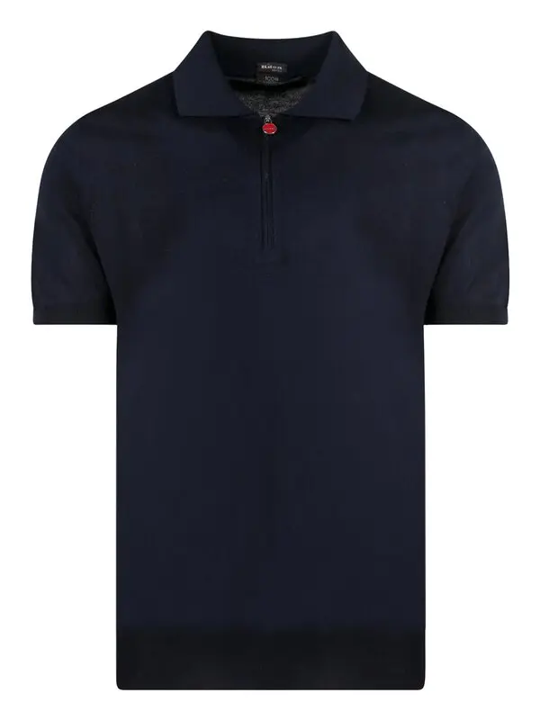 Kiton Cotton Shirt Polo - Blue