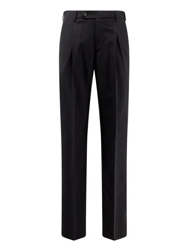 PT TORINO Union Fit Virgin Wool Trousers - Black