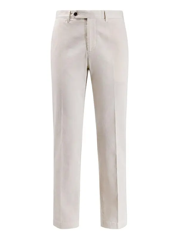 PT TORINO Master Fit Stretch Cotton Trousers - White