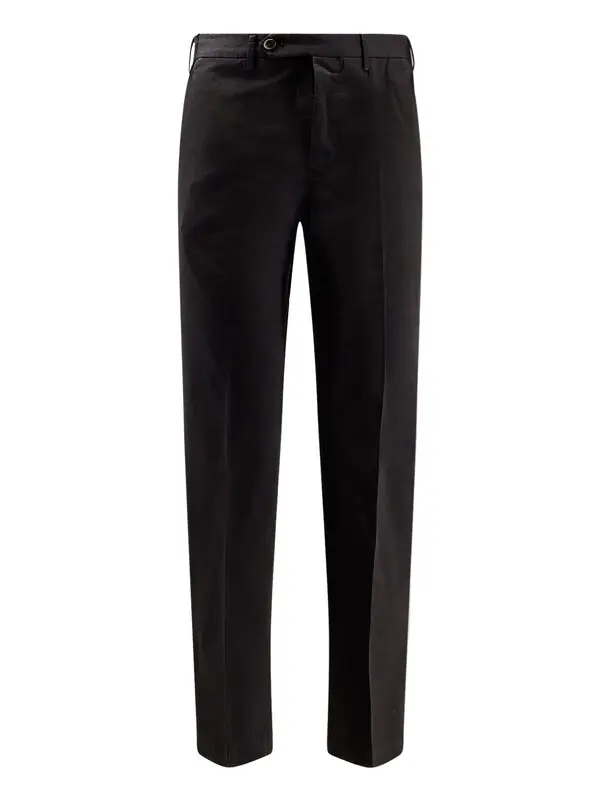PT TORINO Master Fit Stretch Cotton Trousers - Black