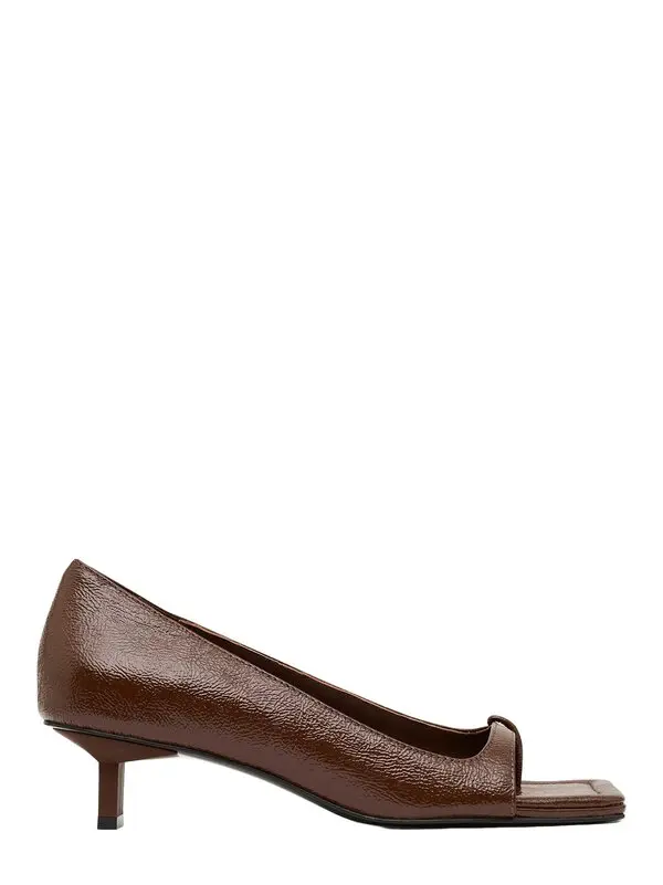 ST AGNI 90s Square Toe Heel - Patent Liqueur